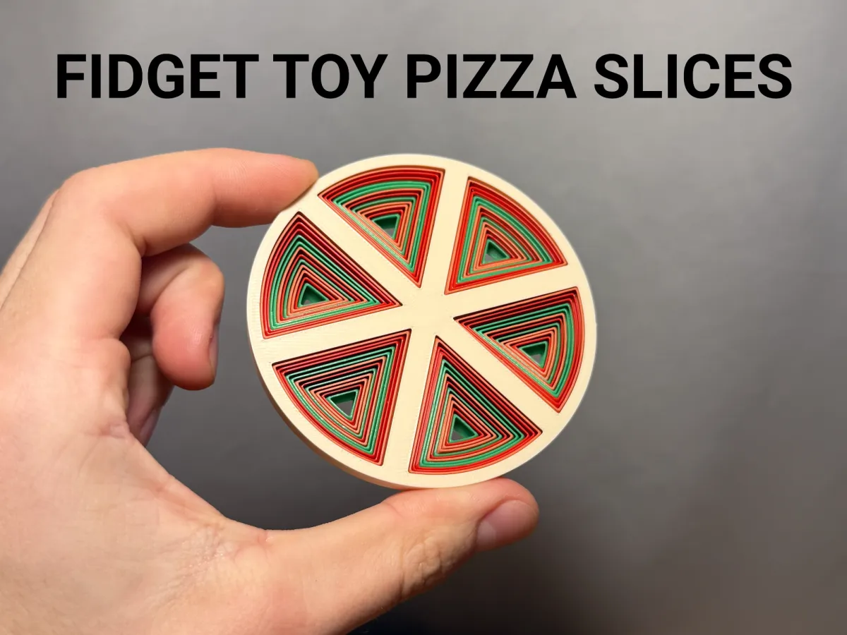 Fidget Toy Pizza Slices - fifindr | Nexprint: Free 3D Model Downloads