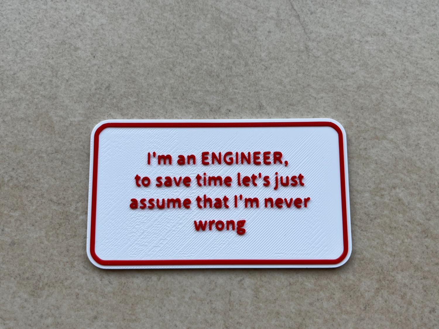Funny joke sign - Made by Dave | Nexprint: Free 3D Model Downloads