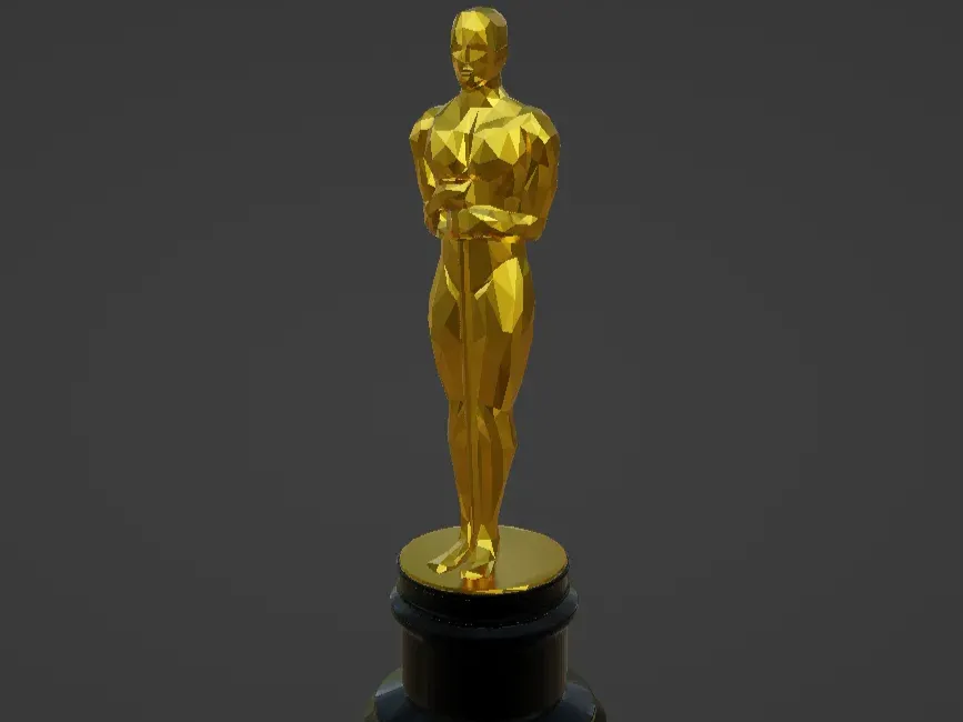 Low-Poly Oscar Award - Felix | Nexprint: Free 3D Model Downloads