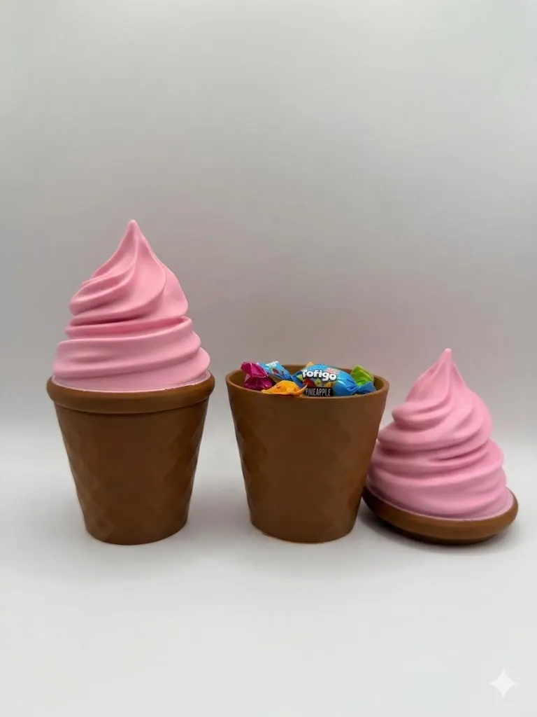 The Ice Cream Swirl Jar - 3D Liii | Nexprint: Free 3D Model Downloads