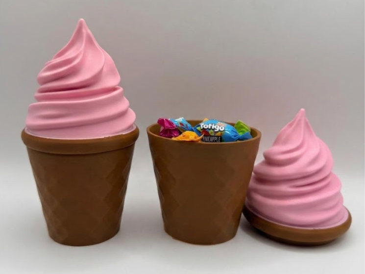The Ice Cream Swirl Jar - 3D Liii | Nexprint: Free 3D Model Downloads