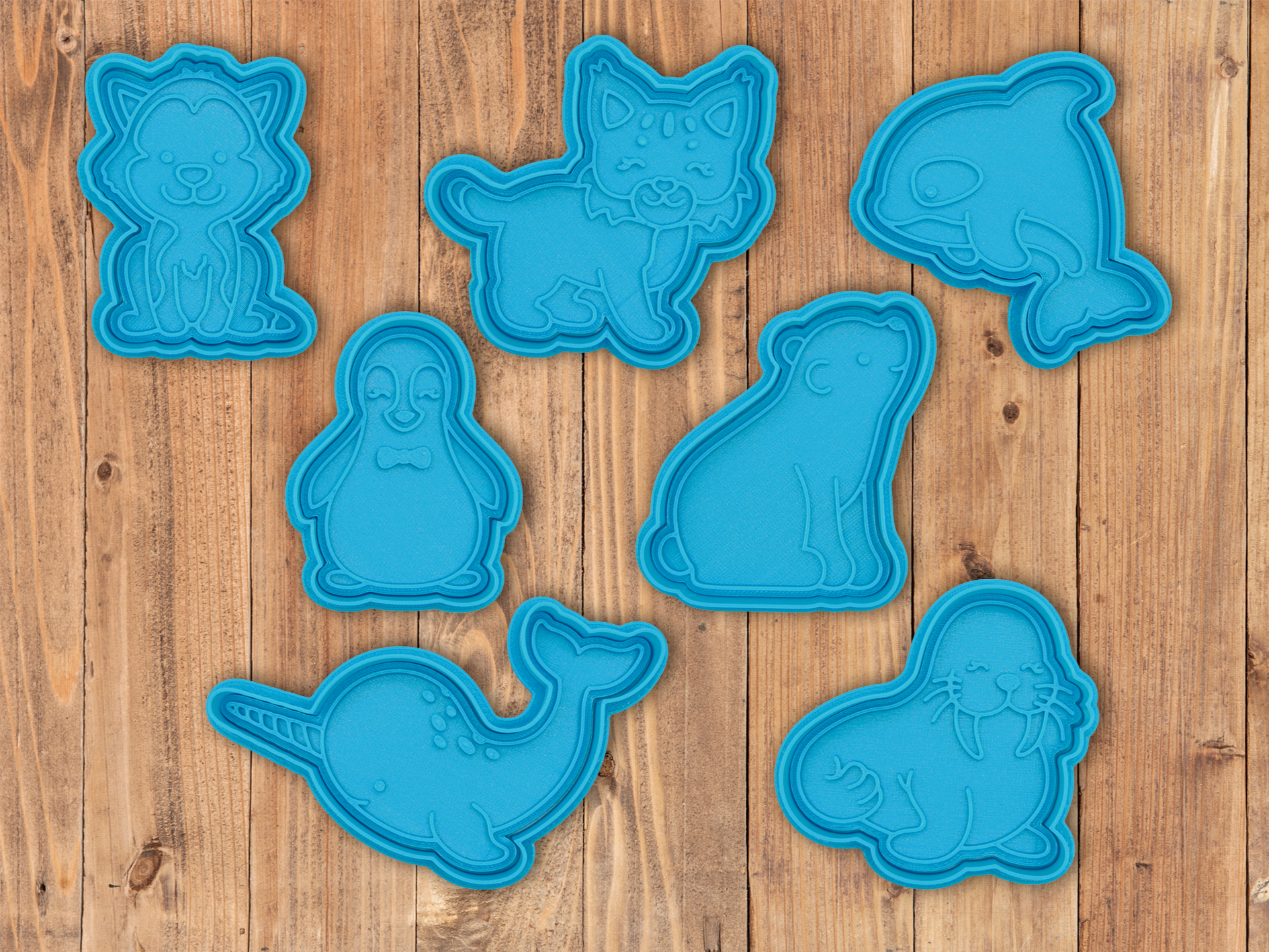 Arctic animals playdoh cutter stamp cookies - SweetLittleBaker ...
