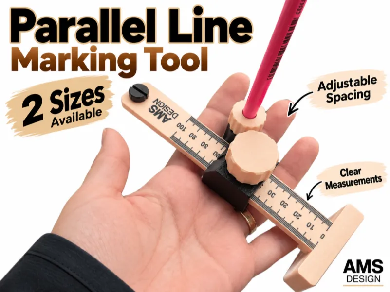 Adjustable Parallel Line Marking Gauge – 2 Sizes - Ams Design ...