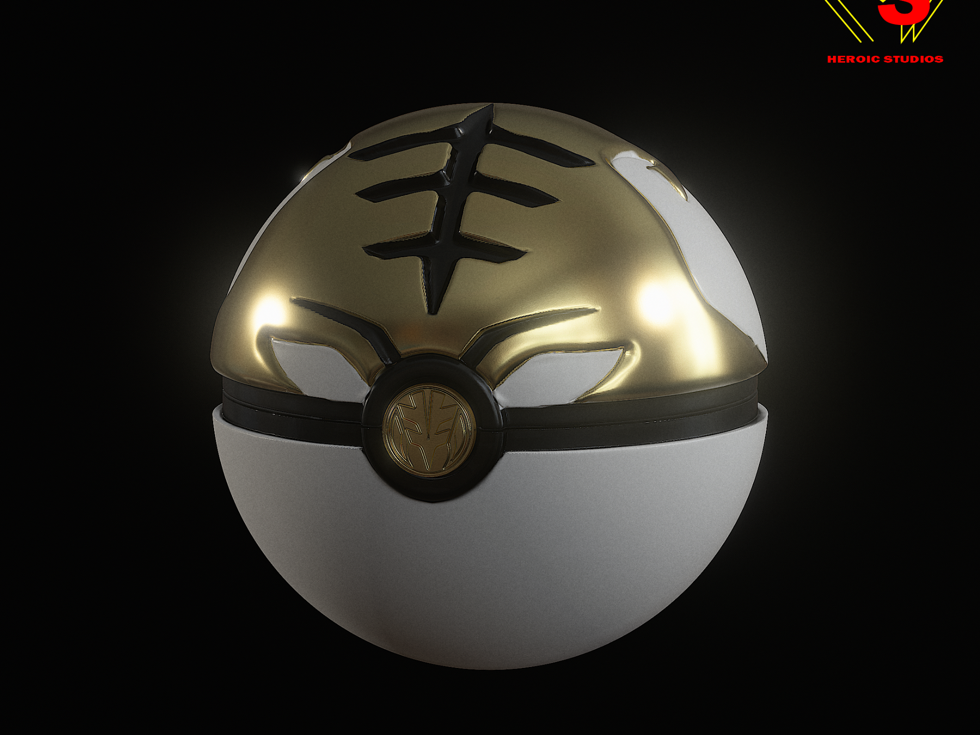 Tiger ball [MMPR Themed Pokeball] - hero | Nexprint: Free 3D Model ...