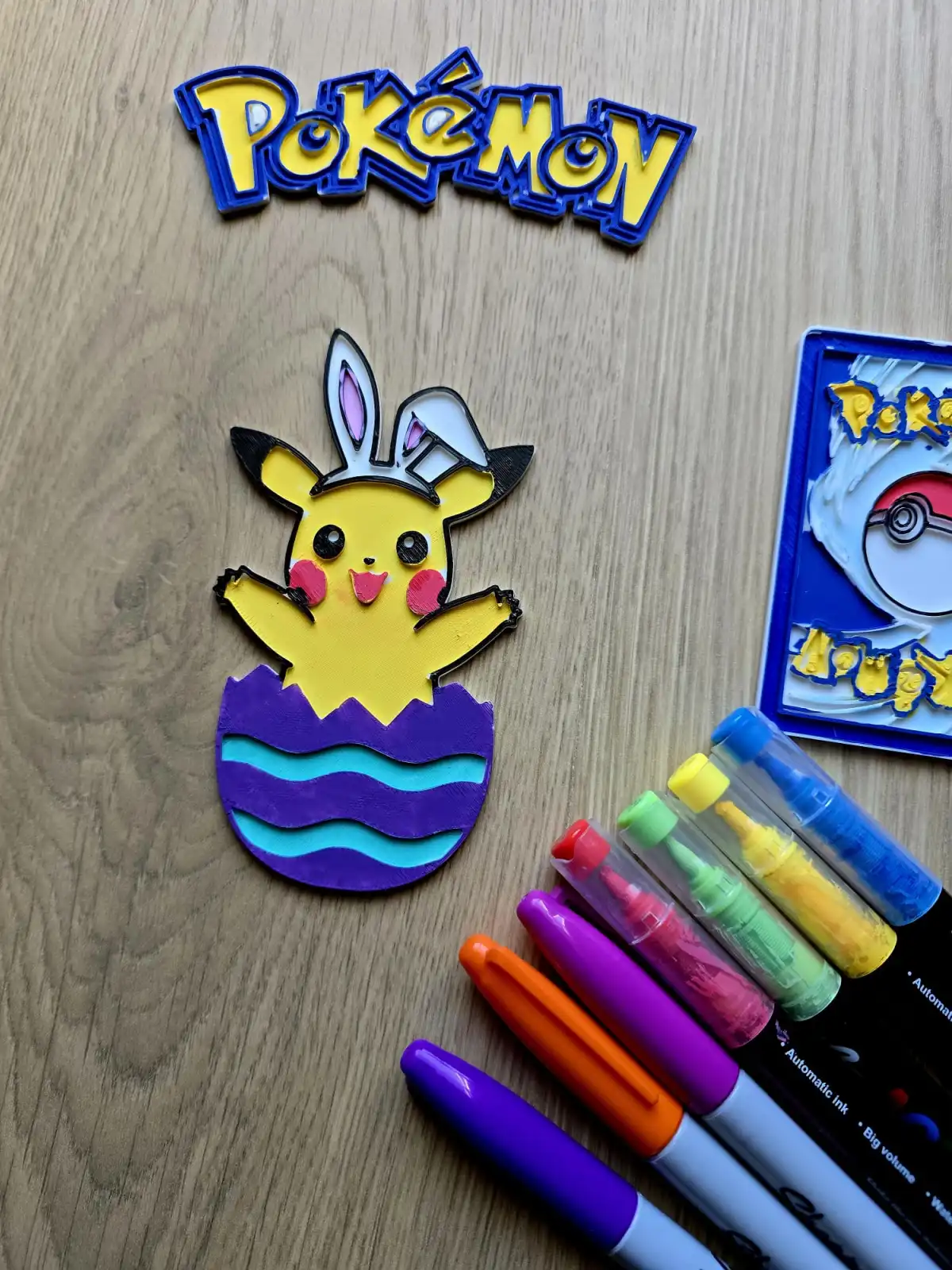 Pike Easter Bunny Rabbit Egg Coloring Craft Panel - MERILNO3D ...