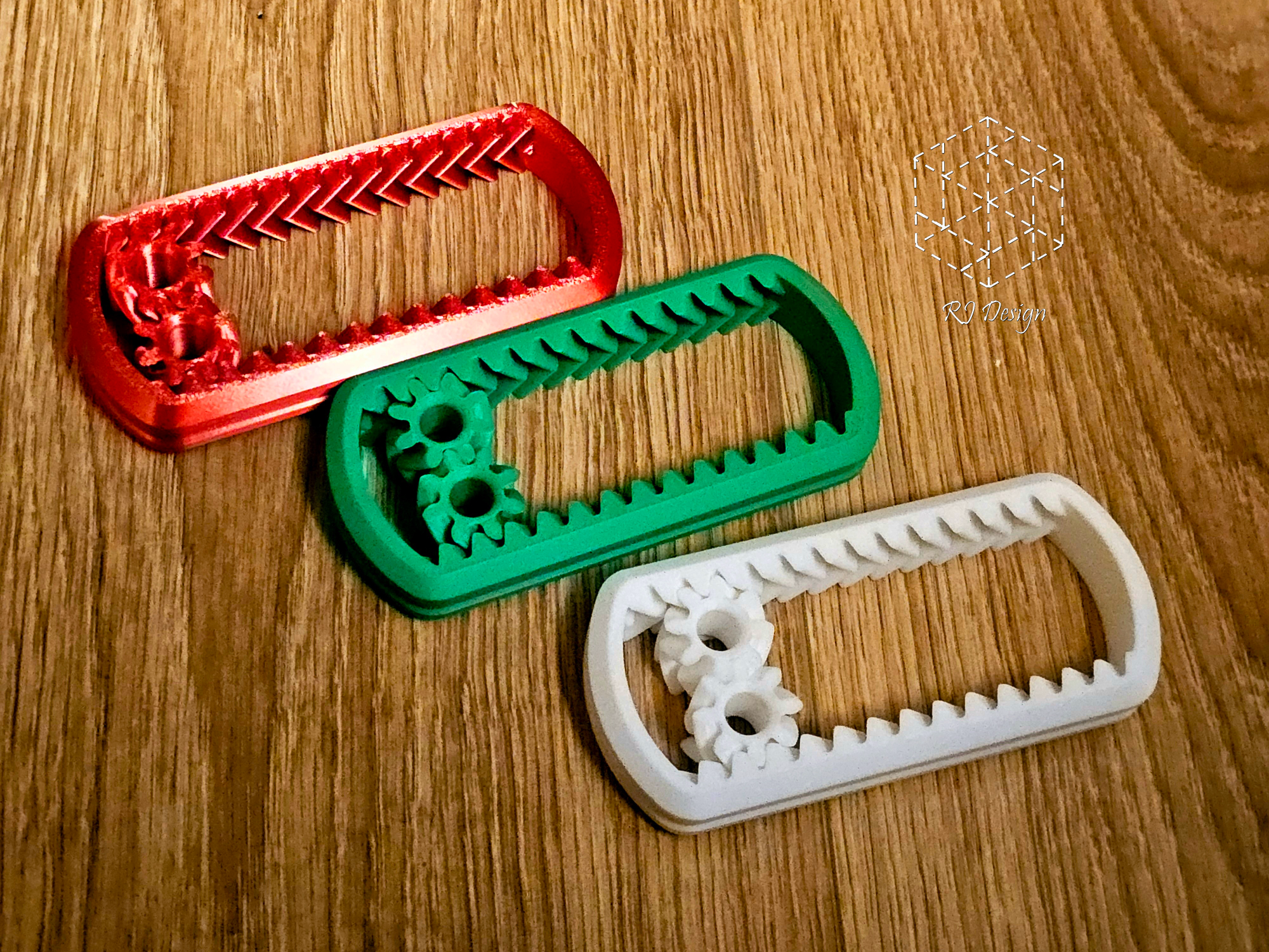 Gear Rail Fidget - RJ Design | Nexprint: Free 3D Model Downloads