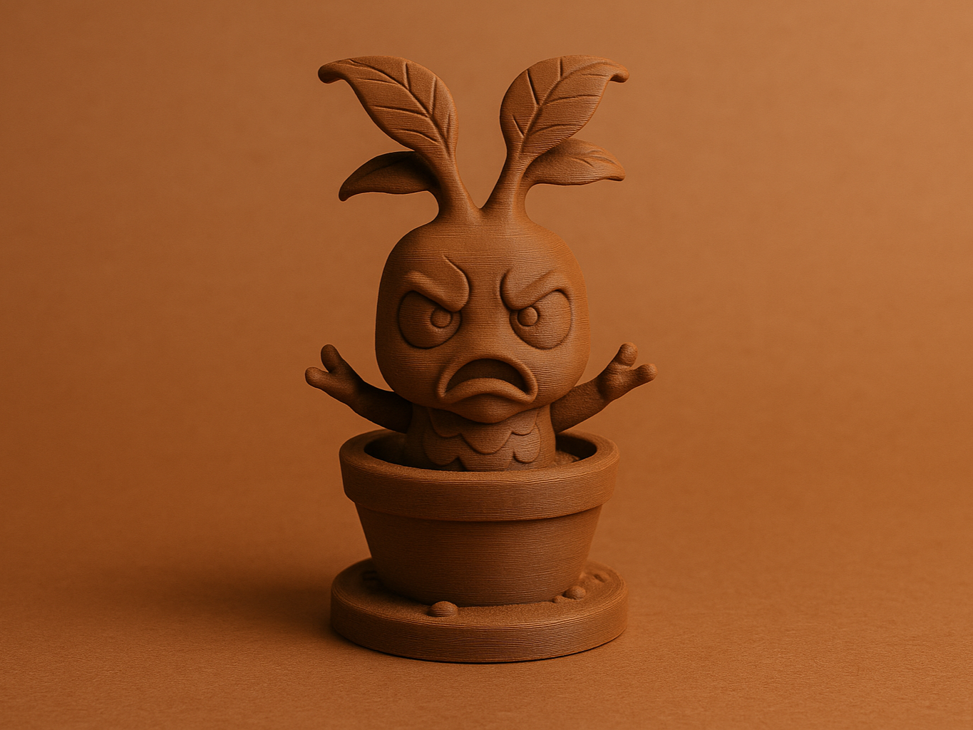Angry Mandrake in a Pot - JuliaBecker | Nexprint: Free 3D Model Downloads
