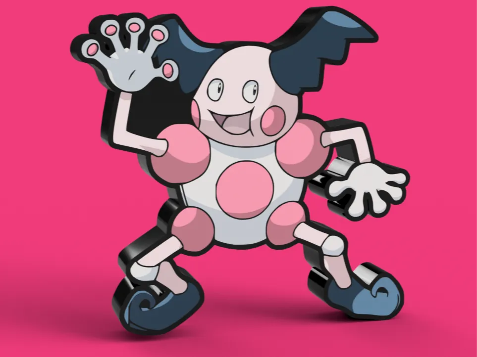 Mr. Mime Lightbox & Wall Art - Sitsero | Nexprint: Free 3D Model Downloads