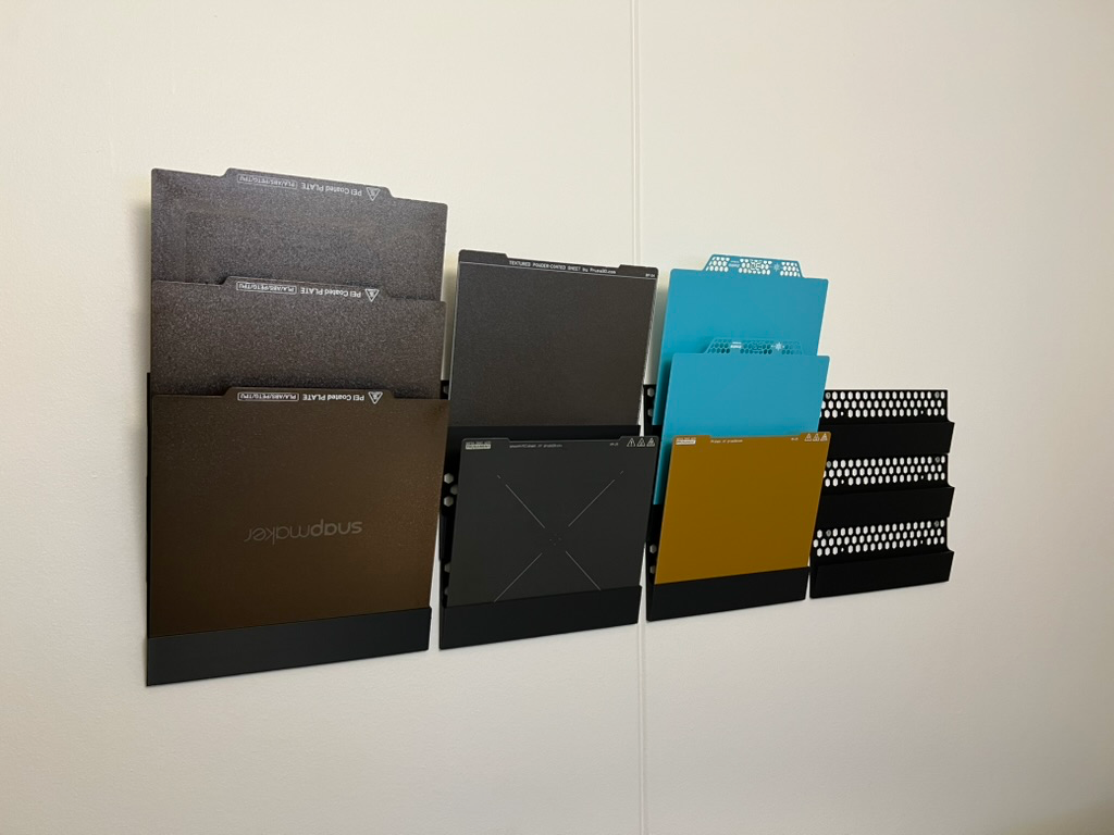 Wall Mounted Print Plate Holder - Atte | Nexprint: Free 3D Model Downloads