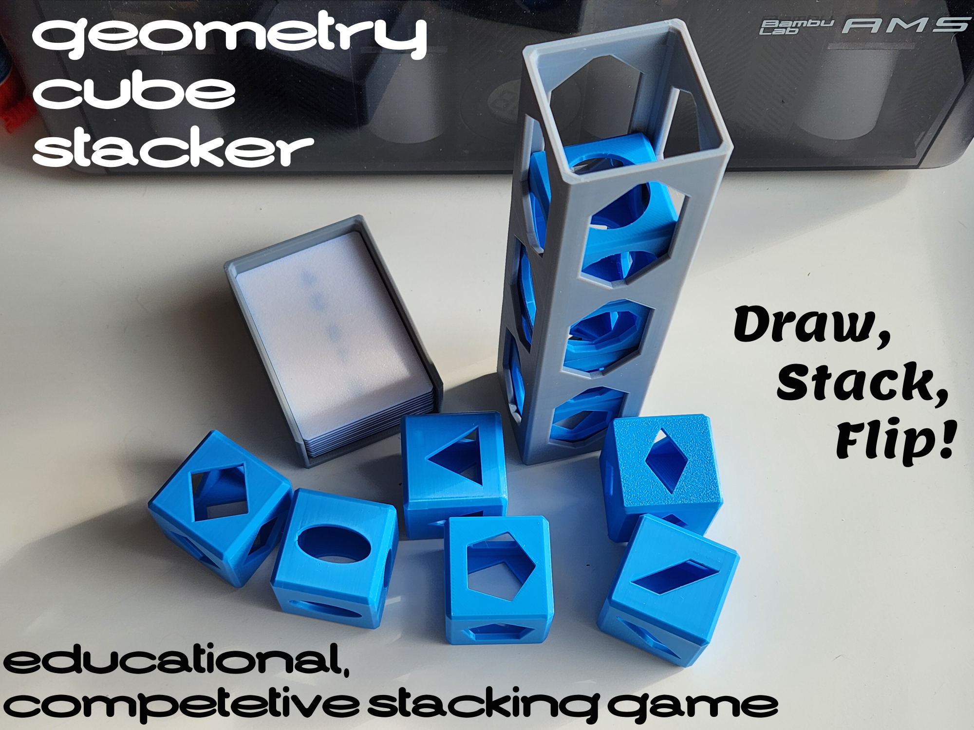 Geometry Cube Stacker - Game - Draw, Stack, Flip - Snicklefritz3D ...