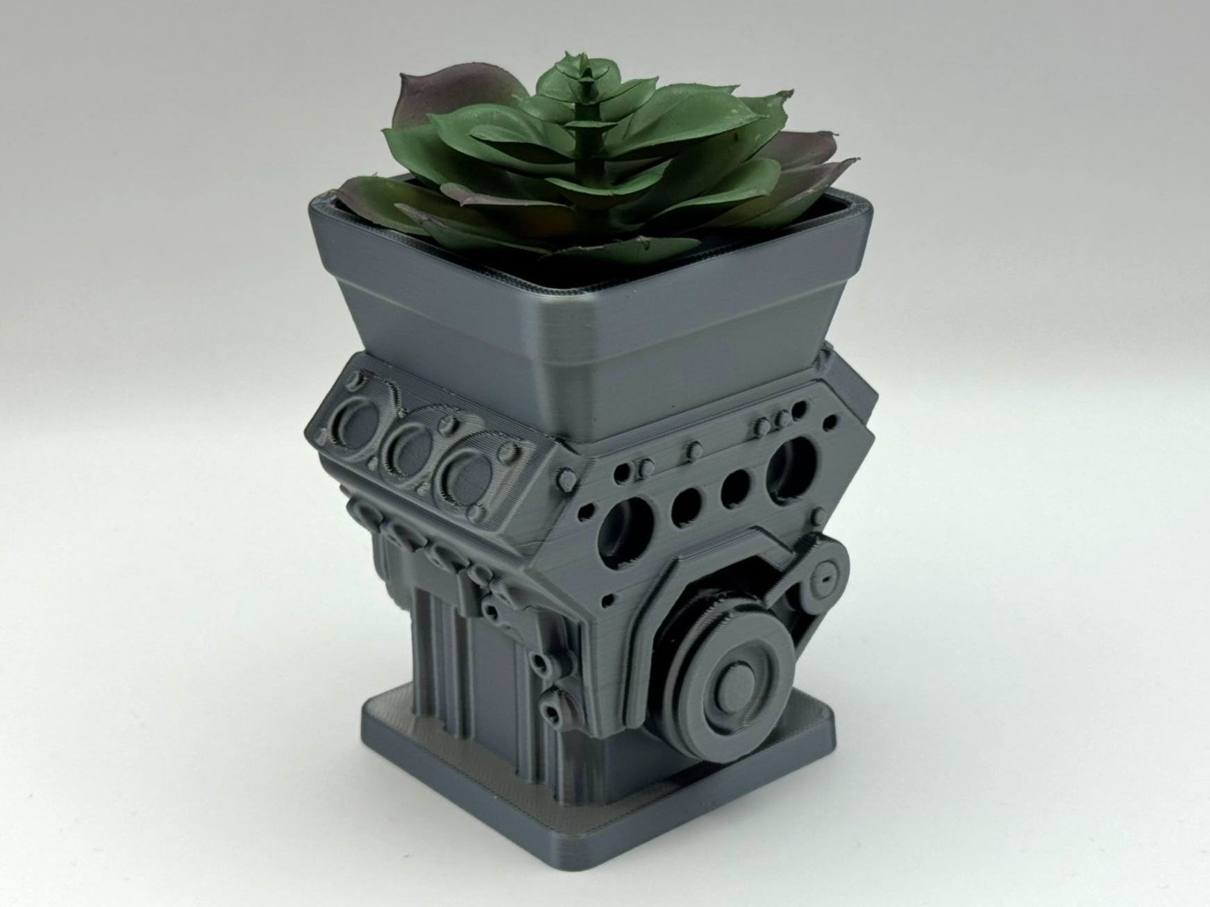 Engine Block Planter - Stigern | Nexprint: Free 3D Model Downloads