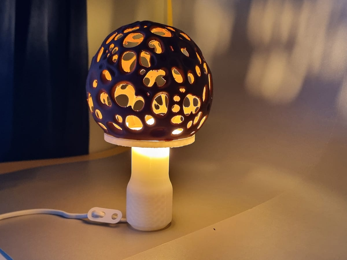The Morel Glow Snapfit Lamp - 3D Magic | Nexprint: Free 3D Model Downloads