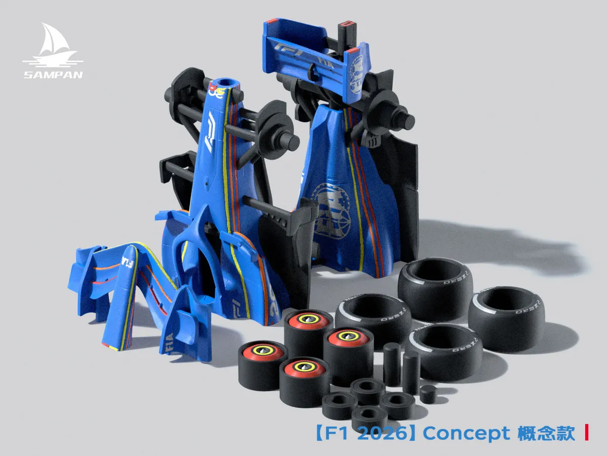 F1 2026 Concept Racing Car – Assembly Model with Movable Tires - SAMPAN ...