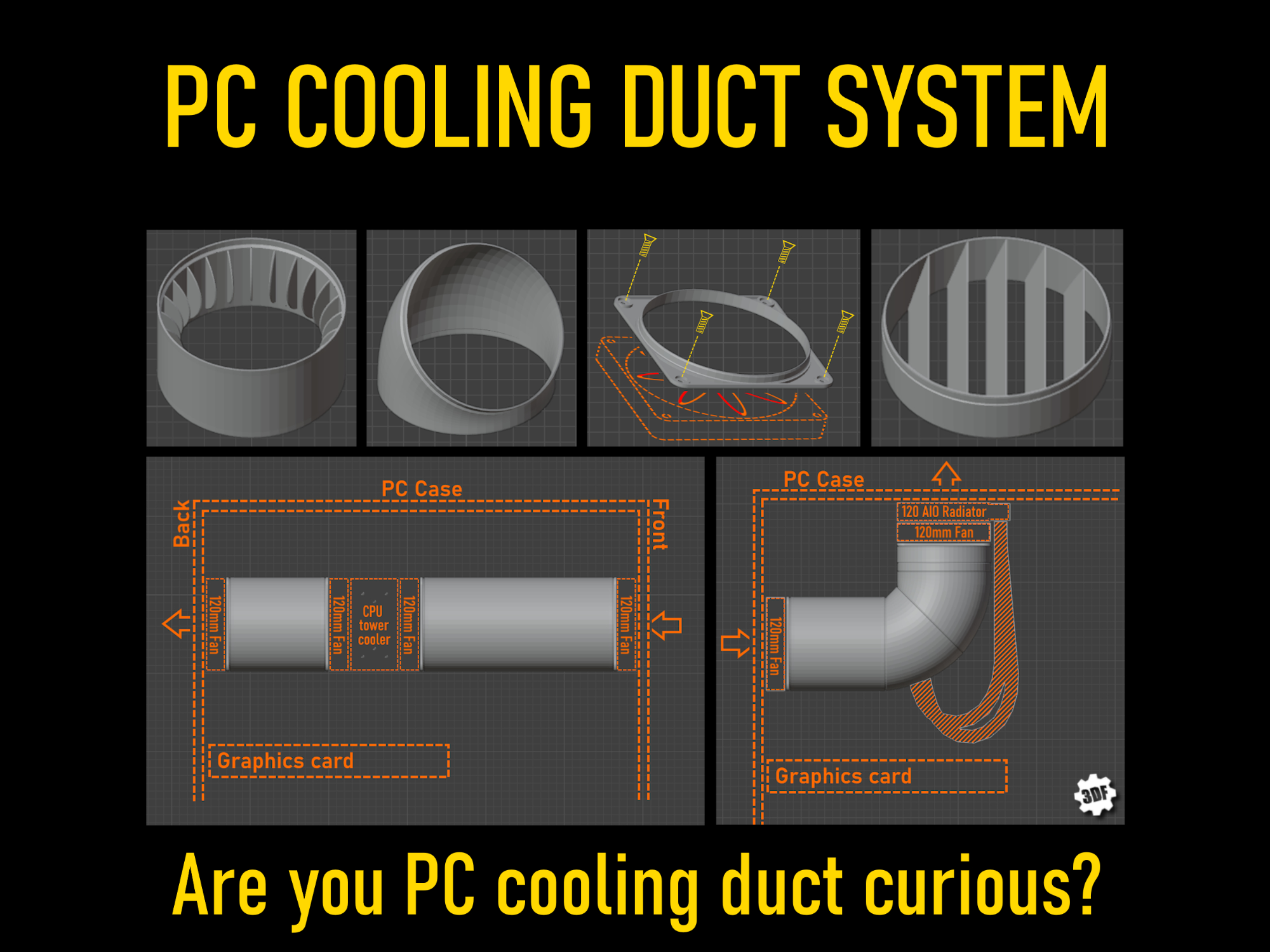 PC Cooling Duct System - 3DFreeman | Nexprint: Free 3D Model Downloads