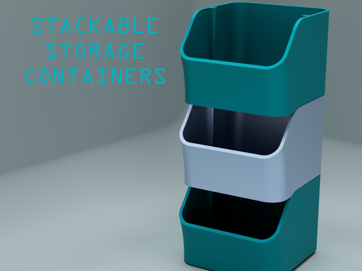 Stackable Storage Containers - Project-34 | Nexprint: Free 3D Model ...