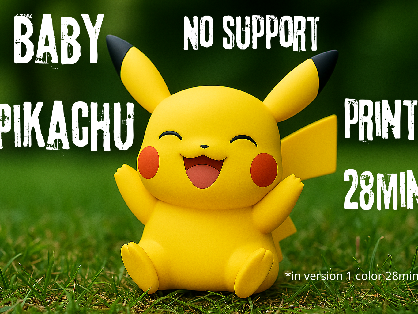 Little Baby Pikachu! (No support) print for 28min - GlitchMaker ...