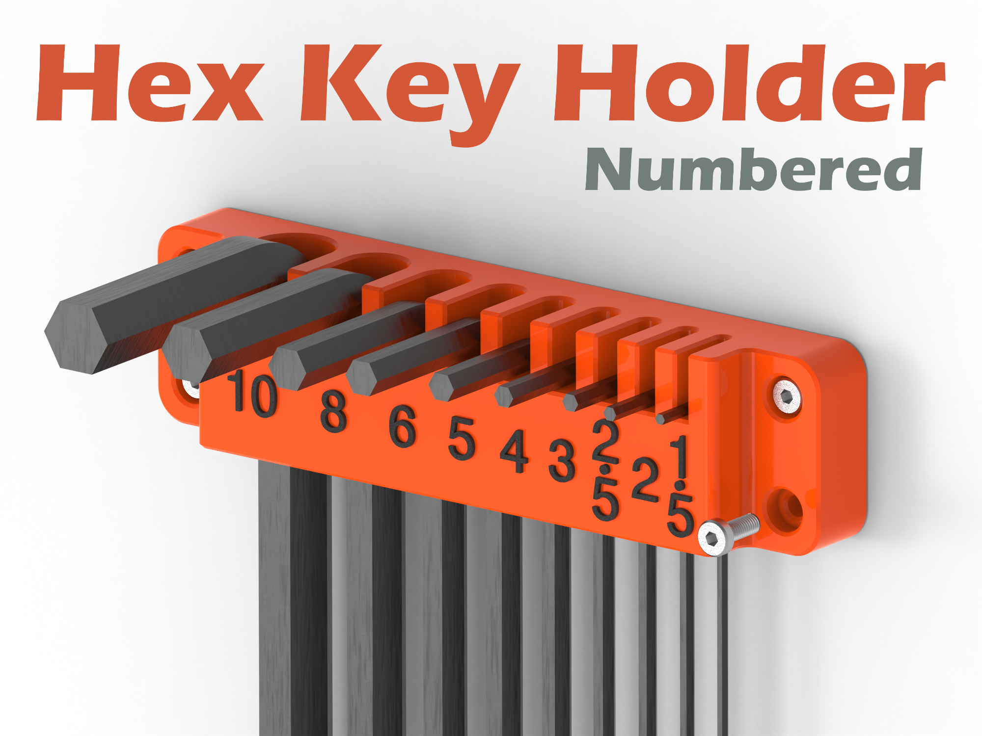 Hex Key Holder - Metric - VC Design | Nexprint: Free 3D Model Downloads