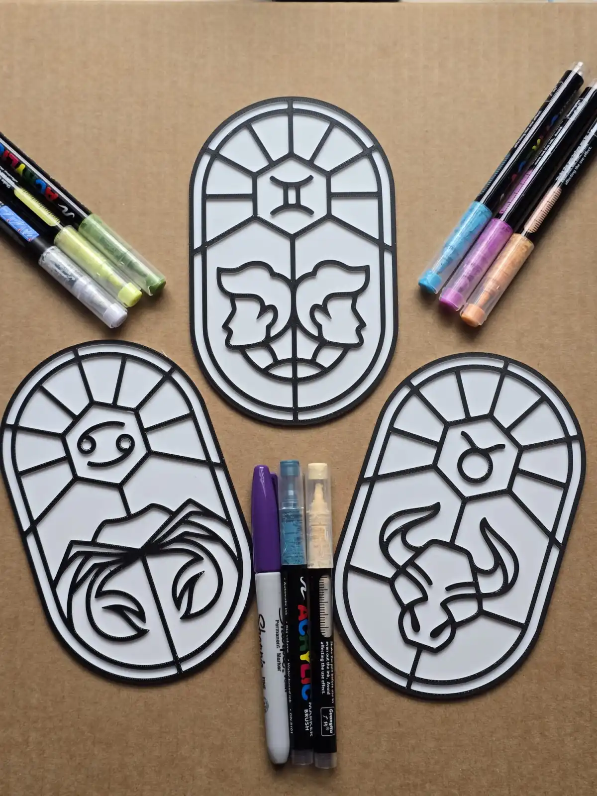 Zodiac Coloring Set 4 - MERILNO3D | Nexprint: Free 3D Model Downloads