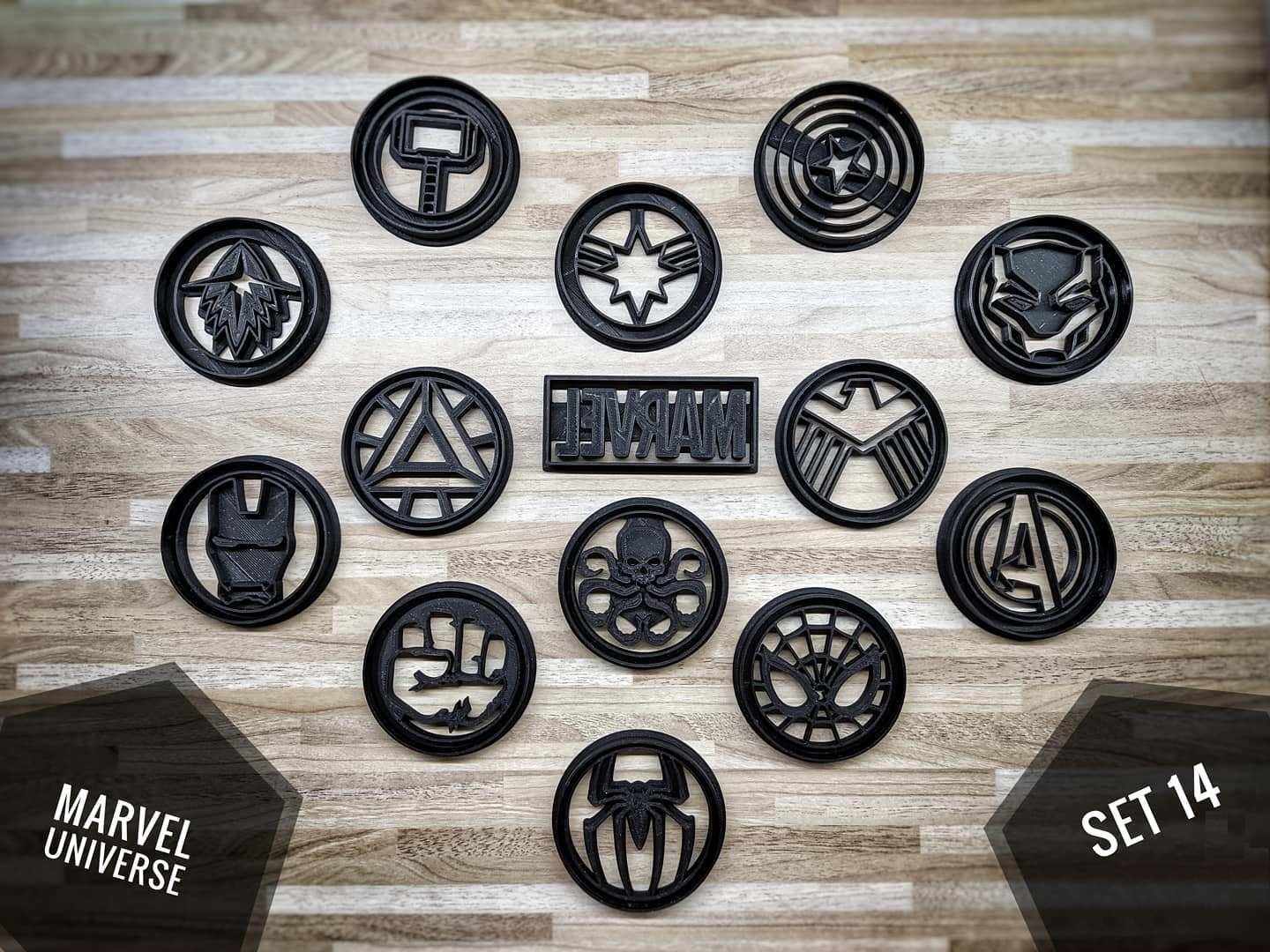 Marvel Cookie cutters - SweetLittleBaker | Nexprint: Free 3D Model ...