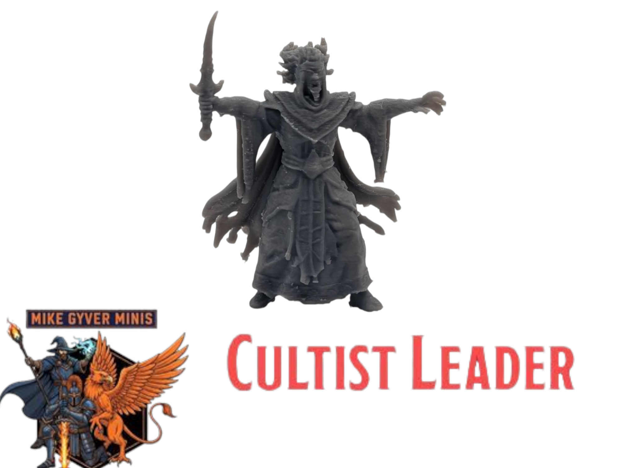 DnD TTRPG Cultist Leader Miniature - MikeGyverMinis | Nexprint: Free 3D ...