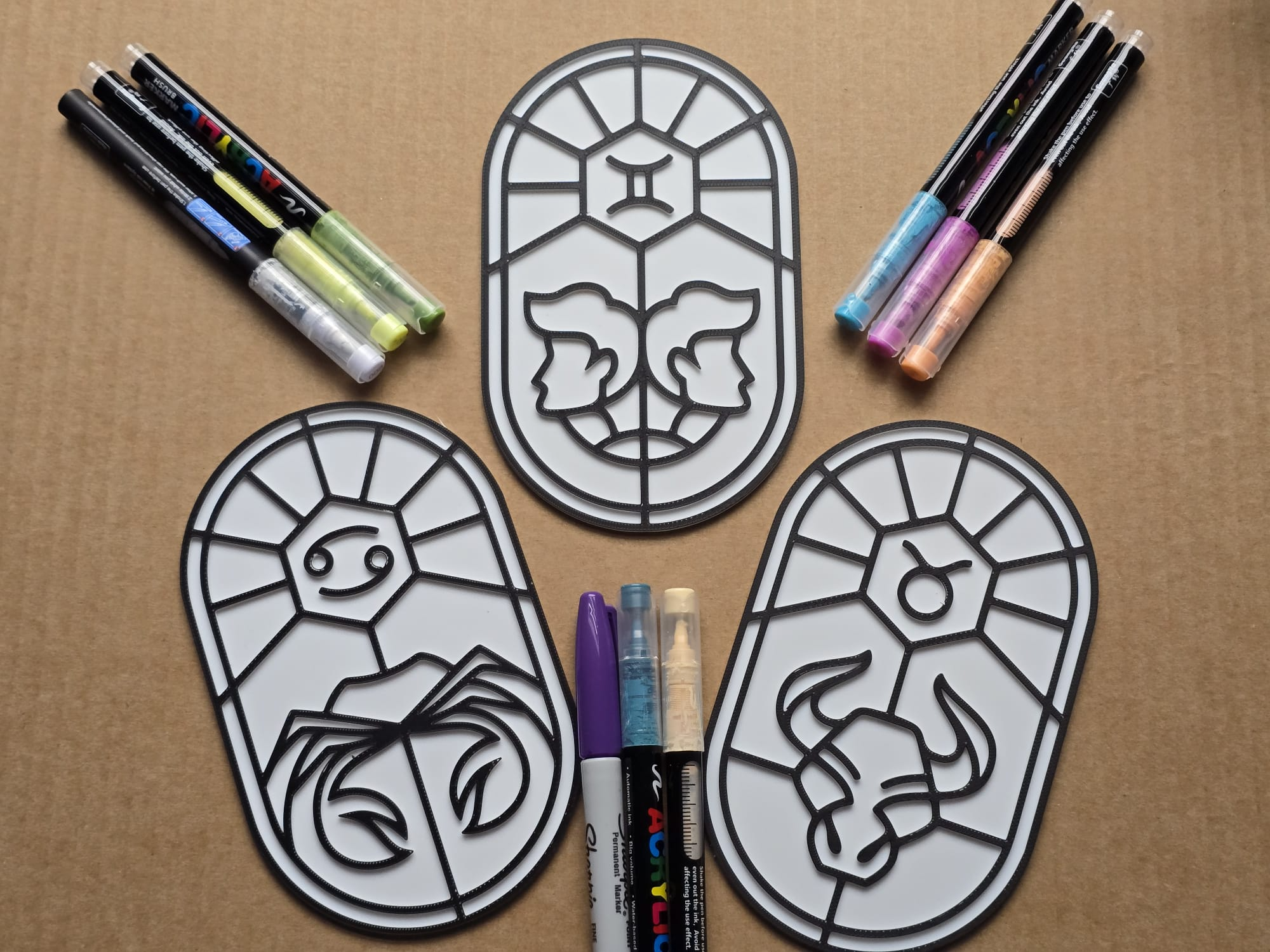 Zodiac Coloring Set 4 - MERILNO3D | Nexprint: Free 3D Model Downloads