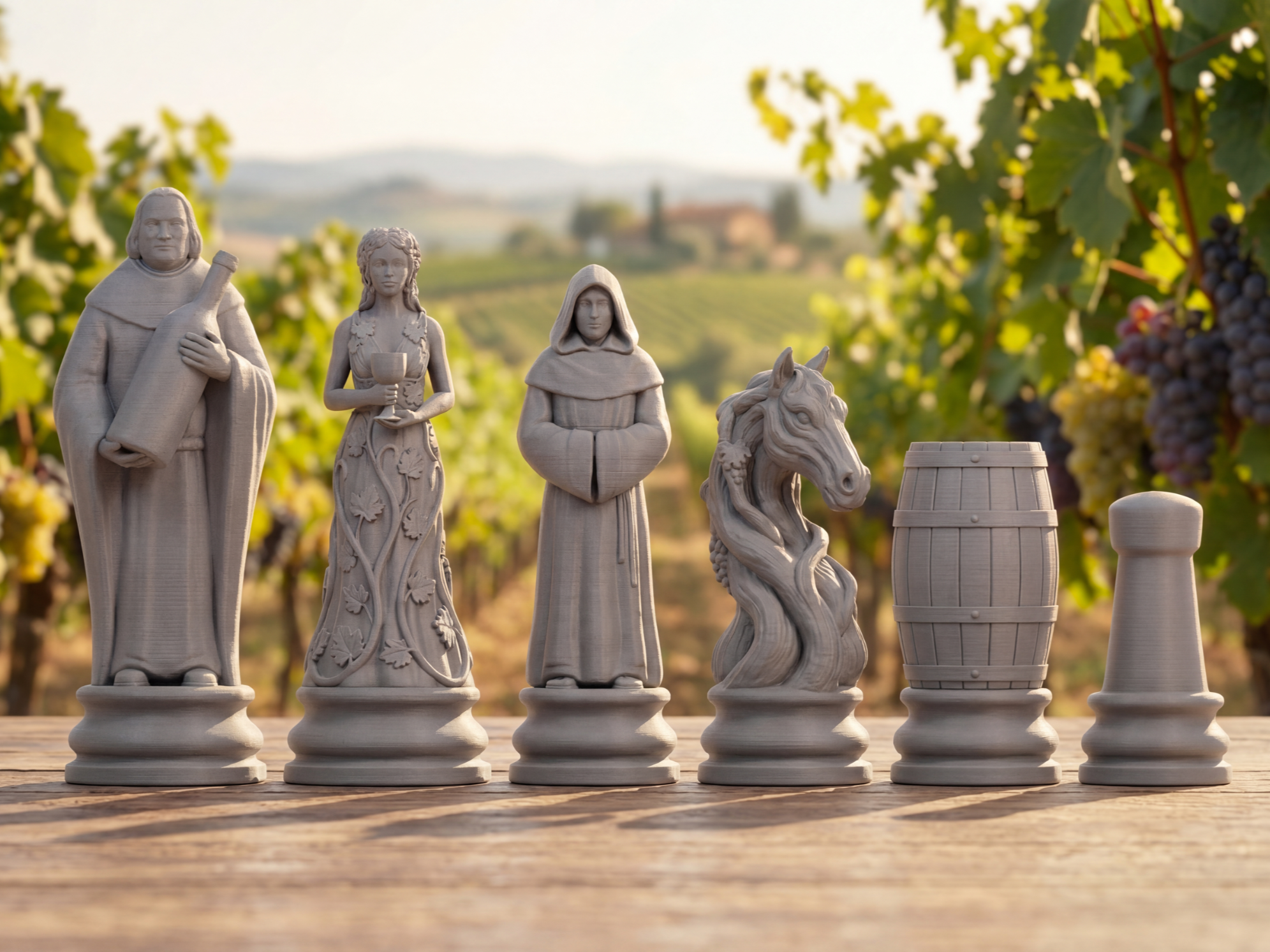 Wine People Chess Set - M2 Design | Nexprint: Free 3D Model Downloads