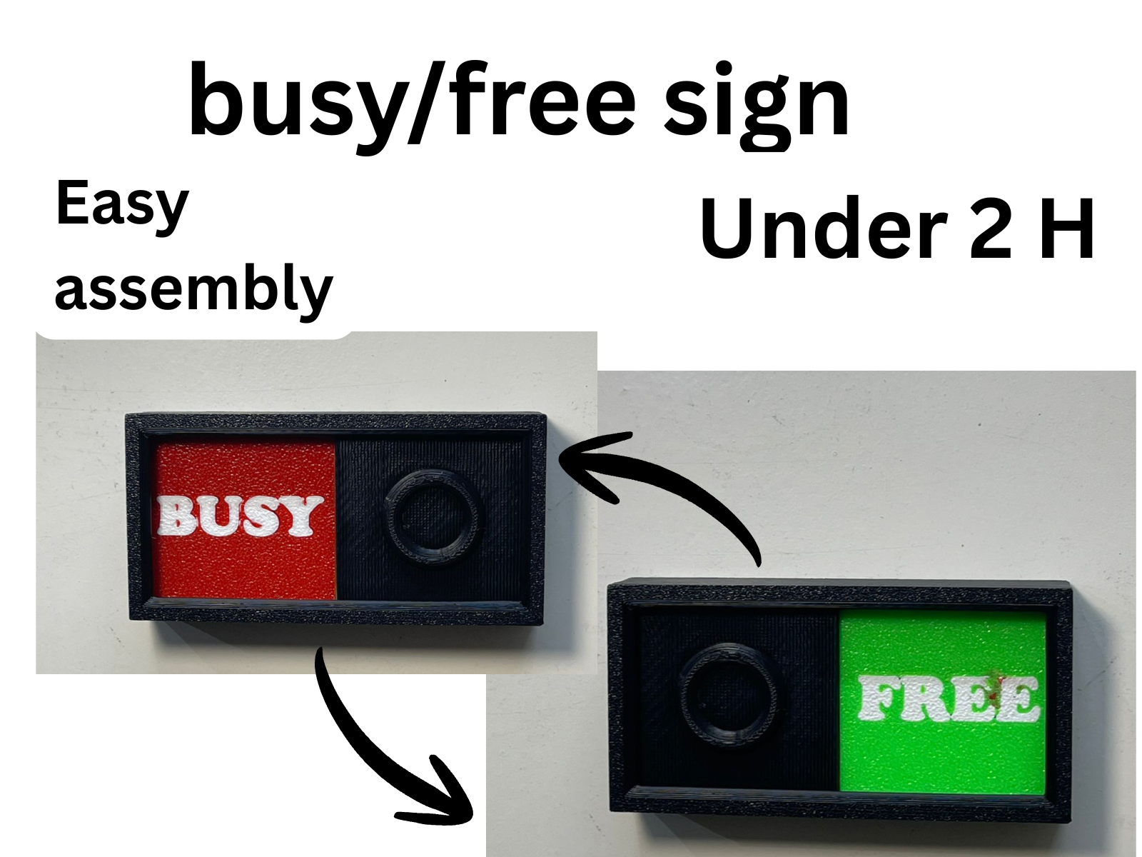 BUSY / free status sign - MOabdallah | Nexprint: Free 3D Model Downloads