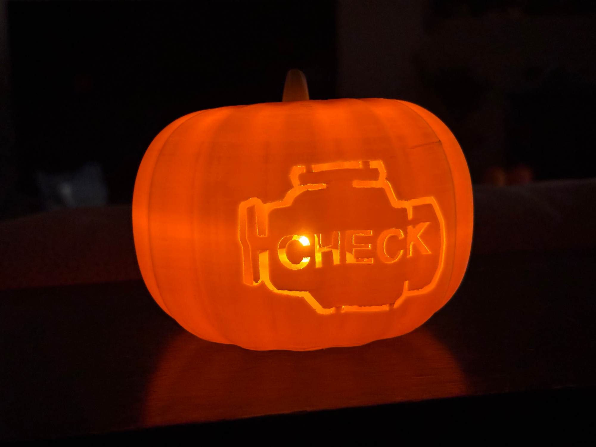 Halloween Pumpkin Check Engine - TLabCustom | Nexprint: Free 3D Model ...