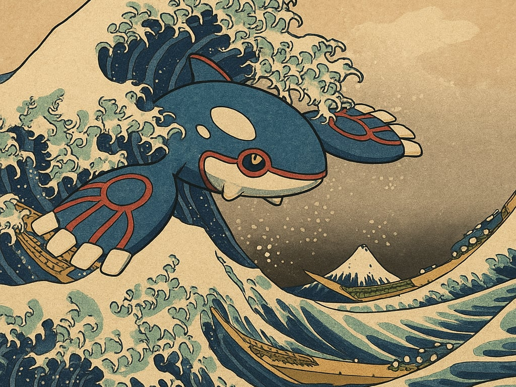 Pokemon Kyogre wave full color lithophane - AnthOni | Nexprint: Free 3D ...