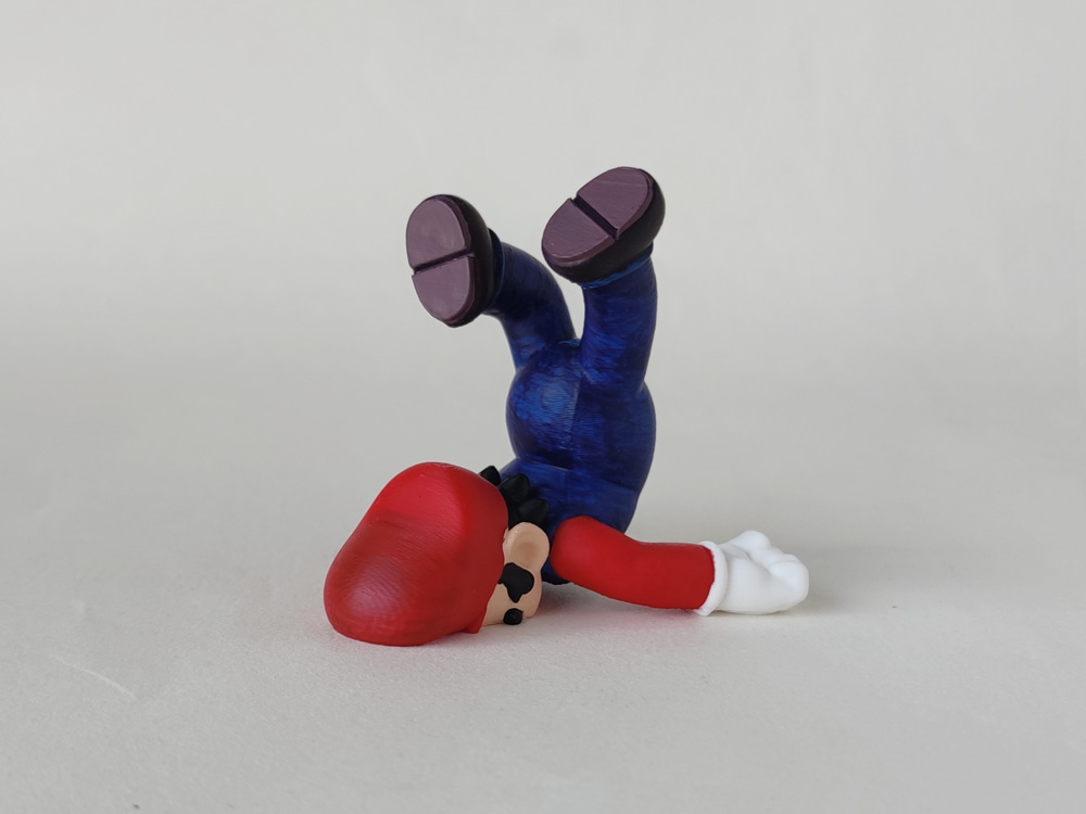 Fallen Mario, 6 cm - TiNiY | Nexprint: Free 3D Model Downloads