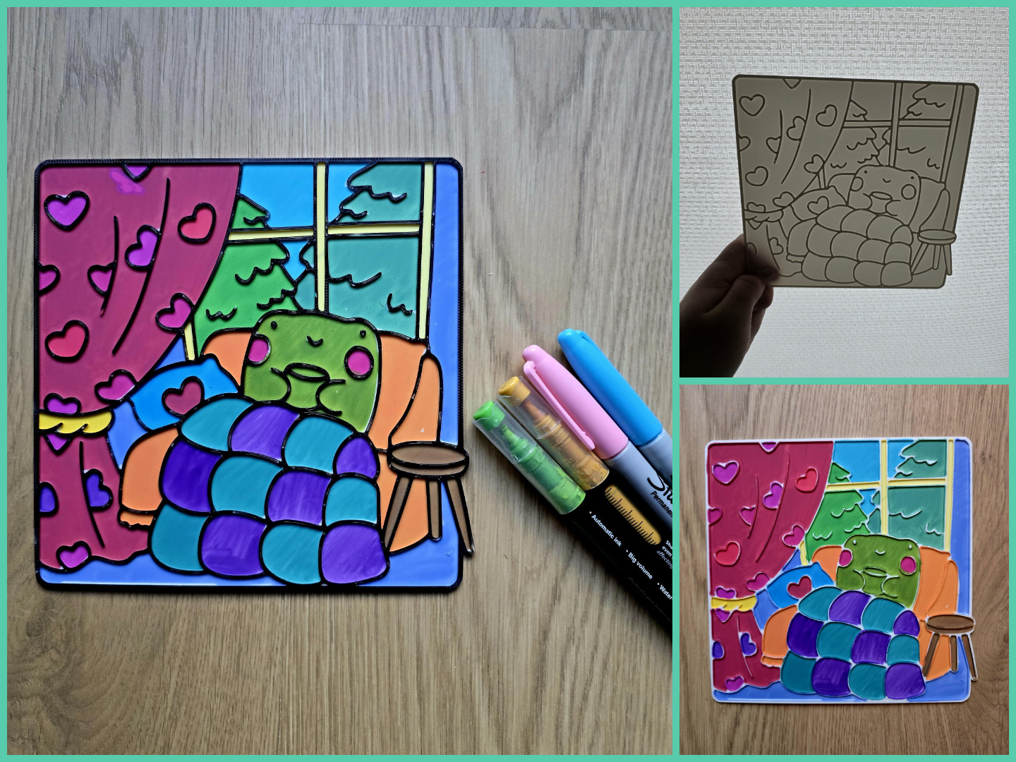 Frog Grandma Cozy Coloring Craft Panel - MERILNO3D | Nexprint: Free 3D ...